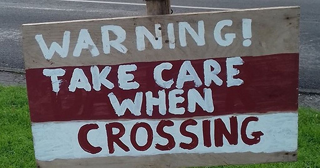 Angry residents install 'homemade' road warning signs…