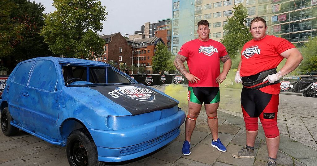 Strongmen flip full-size car 14 times in World Record…