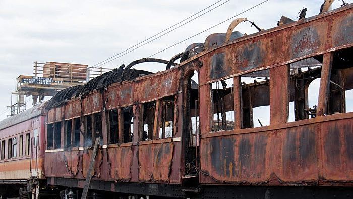 Fire destroys historic railway carriage ahead of…
