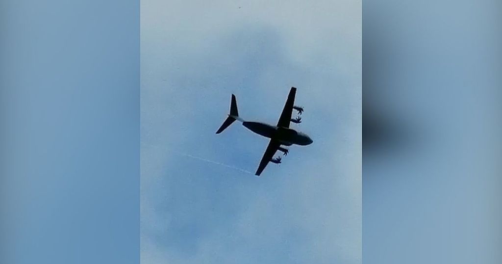 Huge military plane spotted flying low over Leeds