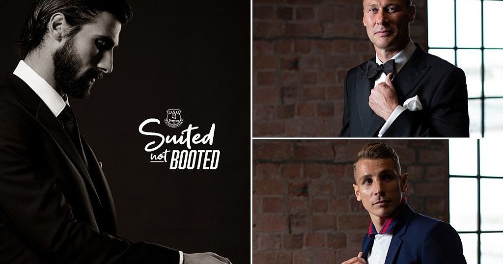 Everton stars suit up to pose for new calendar…