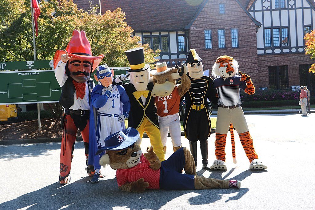 College mascots cruise fairways at East Lake Cup golf…