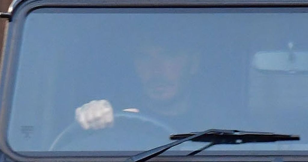 David Beckham pictured back behind the wheel after…