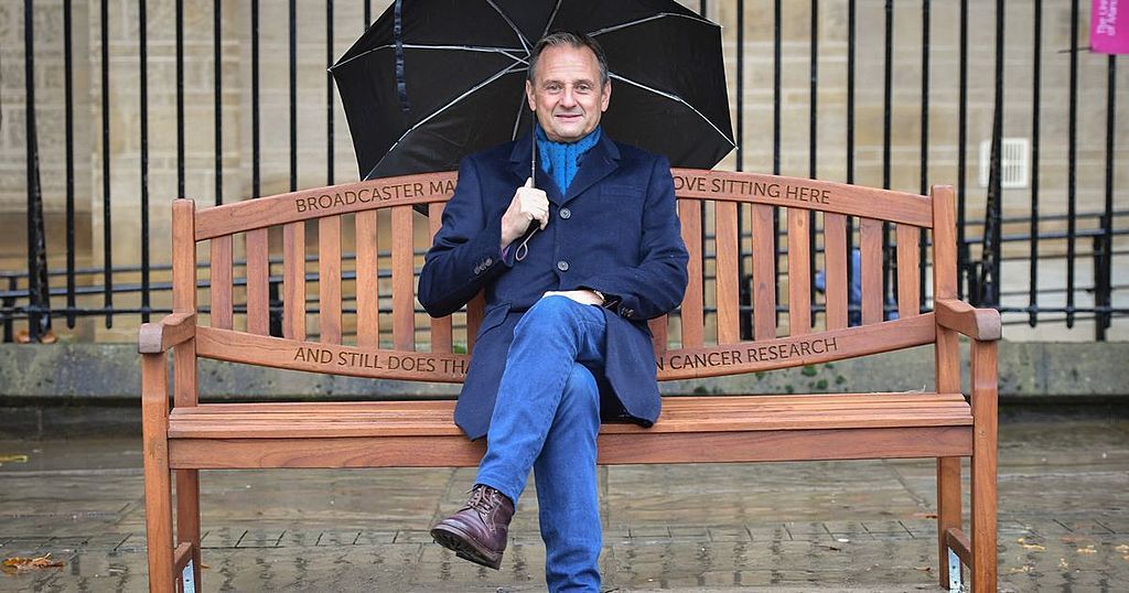 DJ Mark Radcliffe unveils a memorial bench... to…