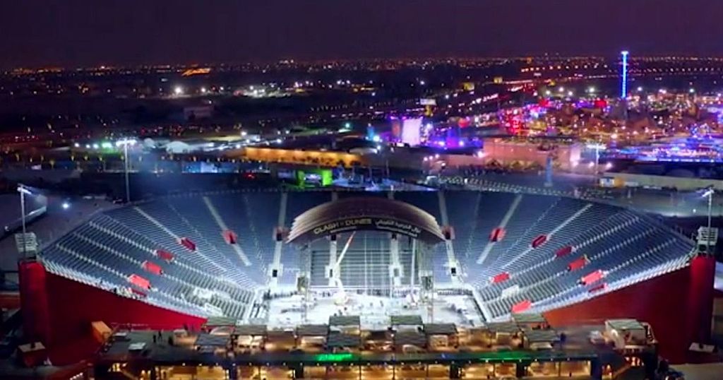 Stunning footage shows scale of arena built for…