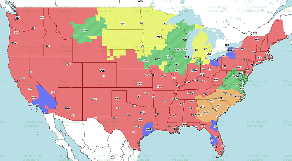 NFL Week 14 TV coverage maps