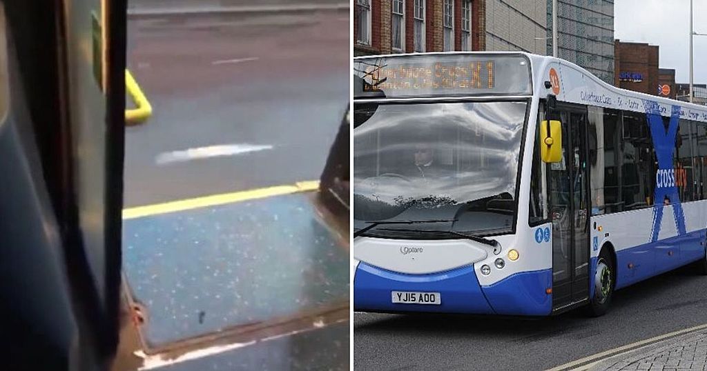 Shocking footage shows Cardiff school bus driving with…