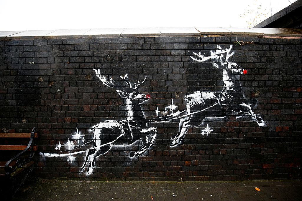 Banksy's flying reindeer highlight Christmas homeless…
