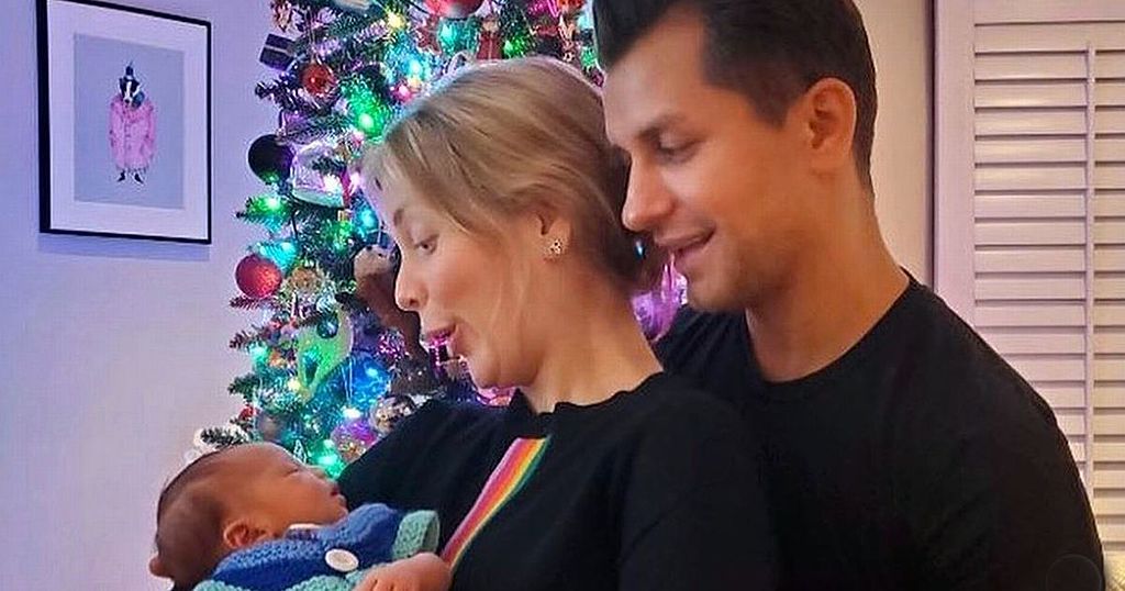 Rachel Riley poses with adorable smiling baby as she…