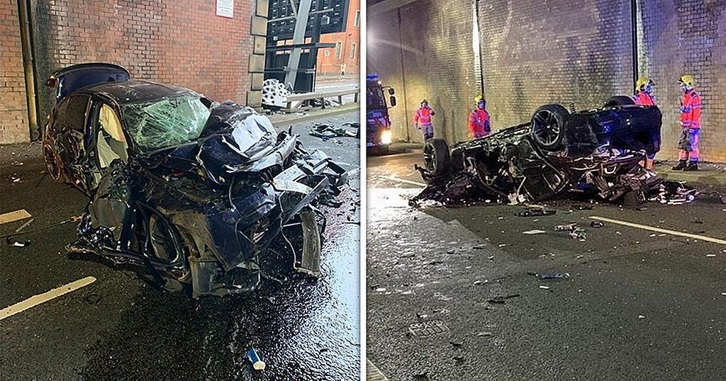 Somehow, five people survived this horrific BMW smash…