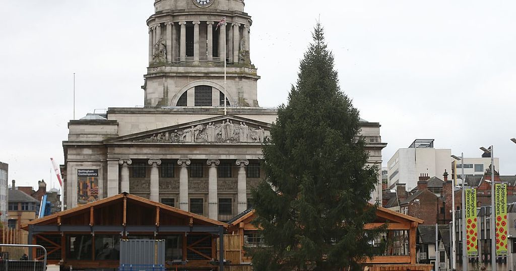 This is what happens to Nottingham's Christmas Tree…