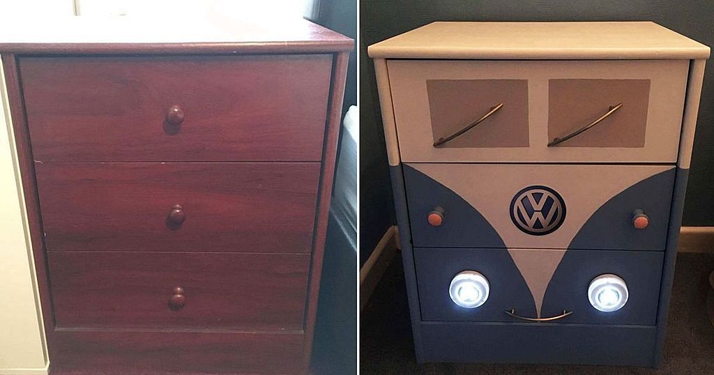 Mum transforms son’s bedside table into classic VW…
