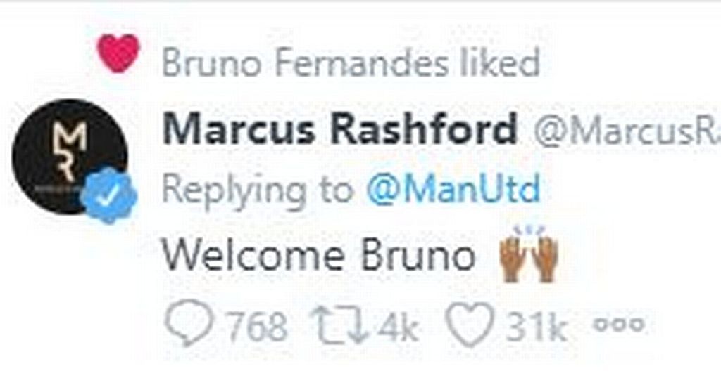 Bruno Fernandes responds to Marcus Rashford tweet…