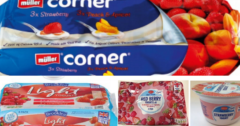 Muller Lights, Muller Corners and Aldi yoghurts…