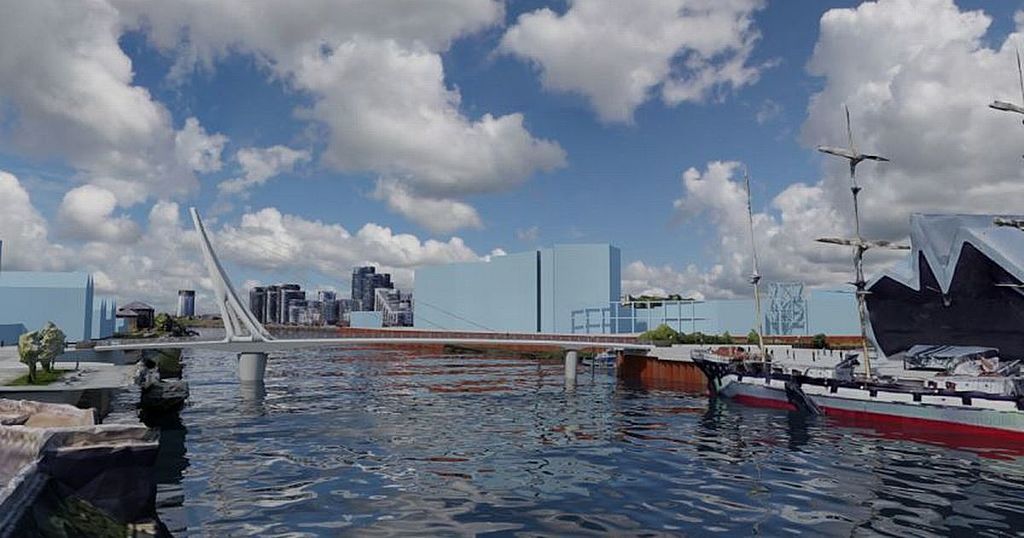 Final design for new footbridge linking Govan and…