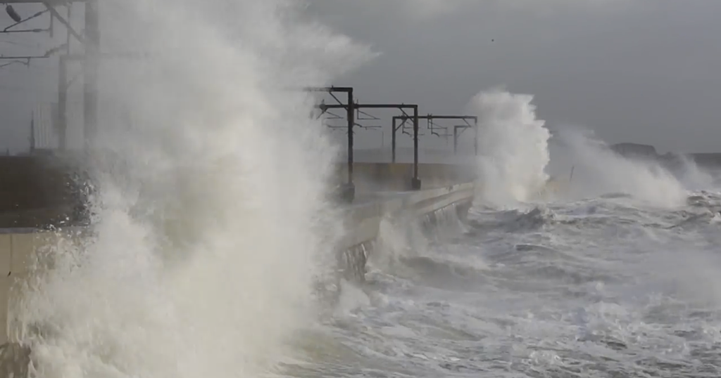 Storm Ciara impact shown in dramatic footage as…