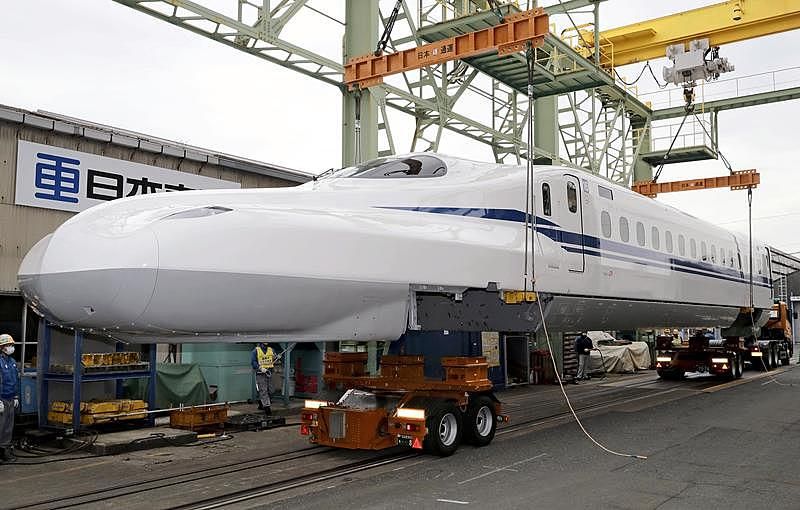 New mass-produced N700S Shinkansen car shown to press