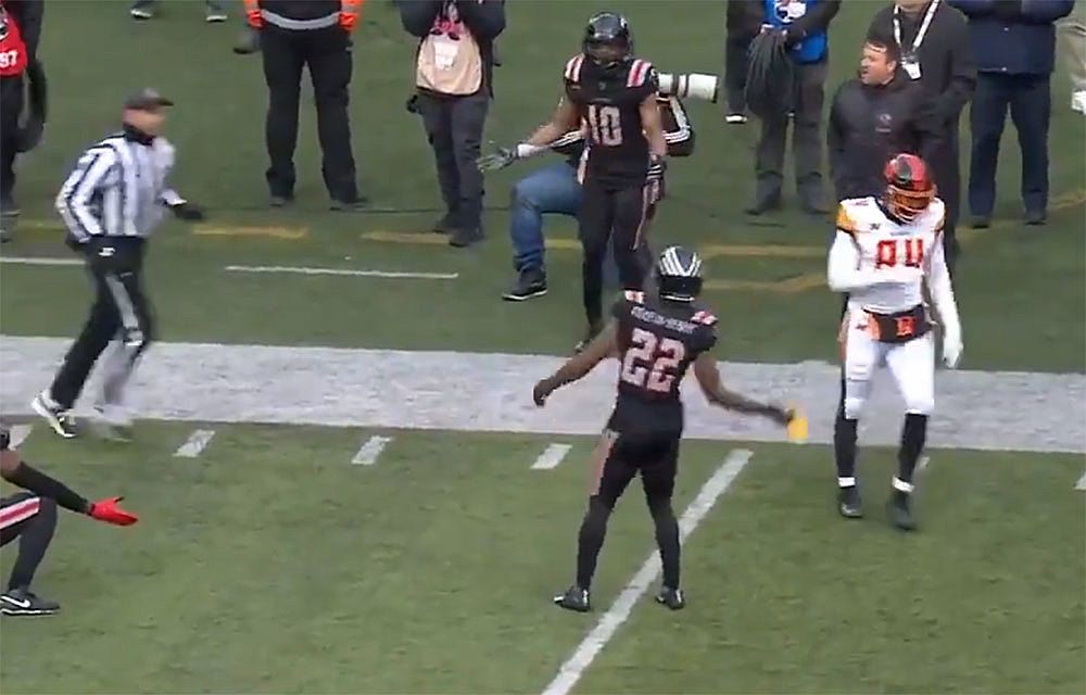 XFL player earns personal foul for throwing a flag…
