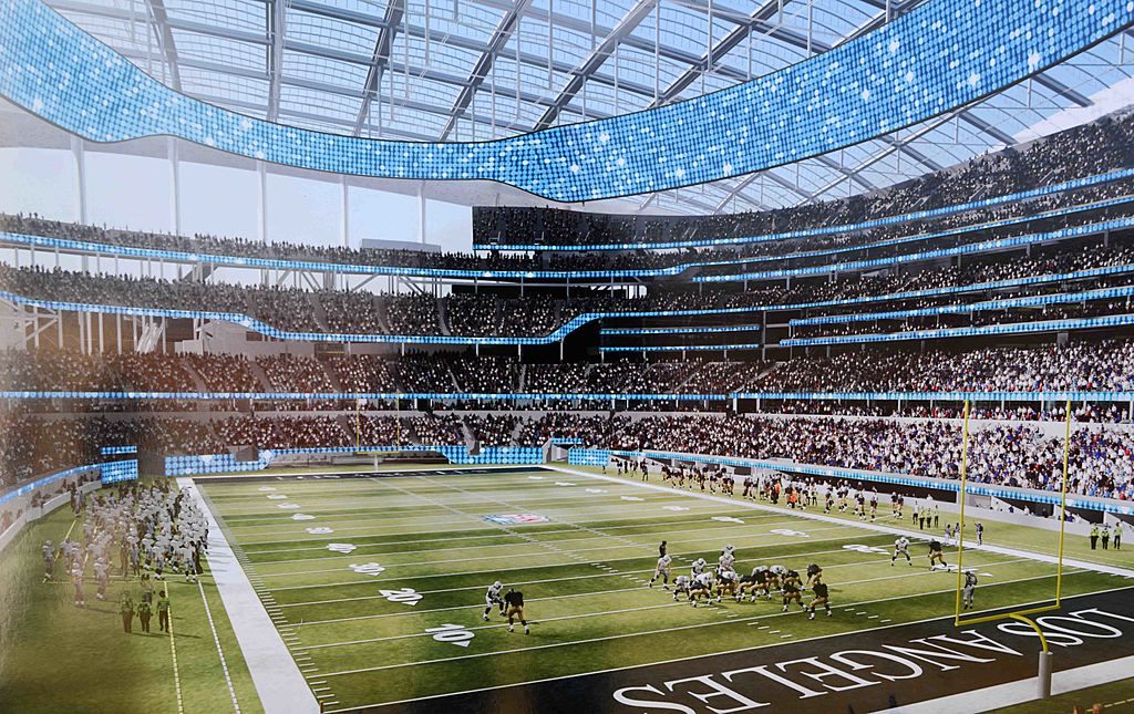 Check out SoFi Stadium with Rams’ new logo, colors in…