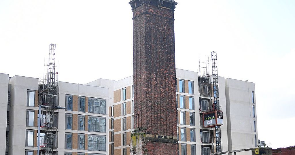 The eerie old chimney near Manchester city centre is…