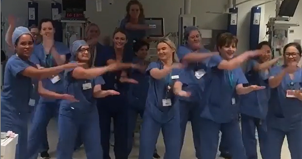 Antrim ED staff wrap up a 12-hour shift with their own…