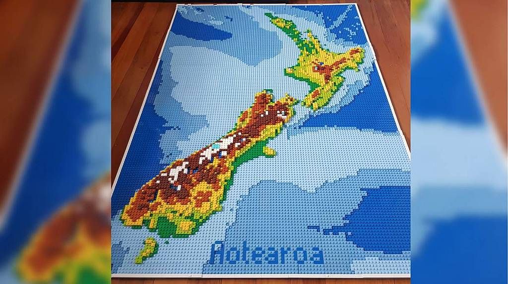 Data analyst's incredible NZ Lego map made with 3600…
