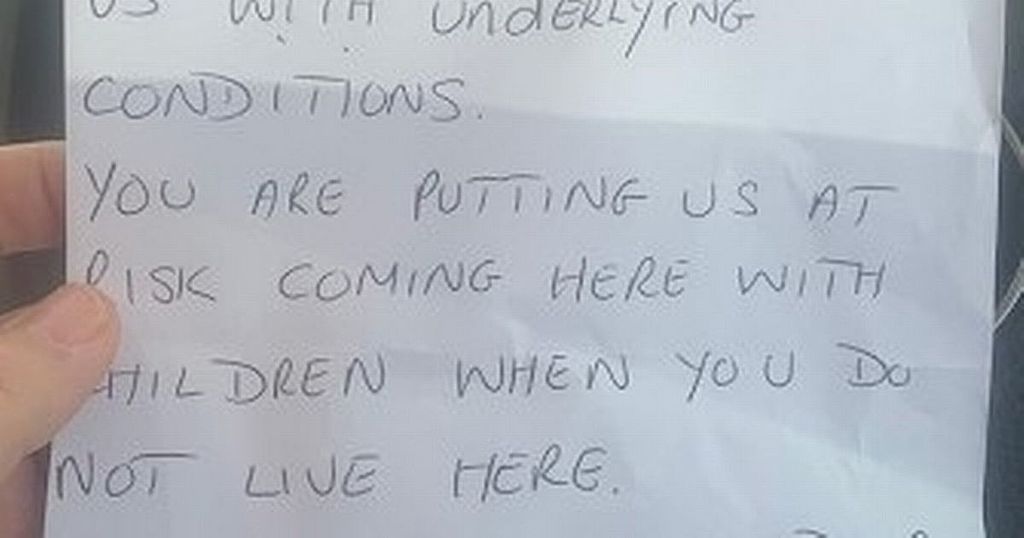 NHS nurse returned from work to find angry note…