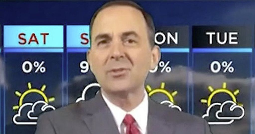 Weatherman's forecast gatecrashed by unexpected…
