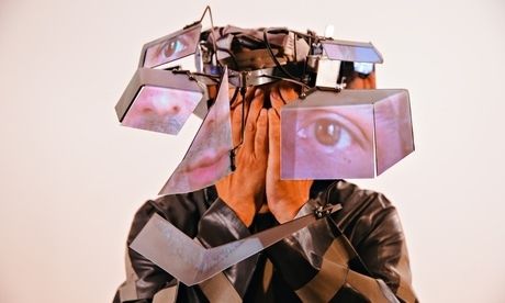 The man in the digital mask