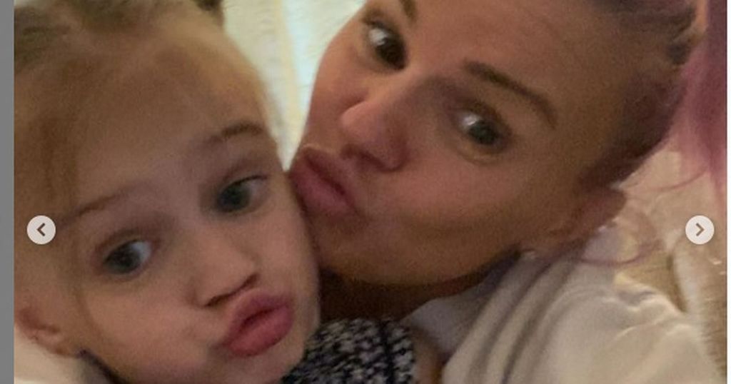 Kerry Katona poses with her youngest 'mini me' daughter