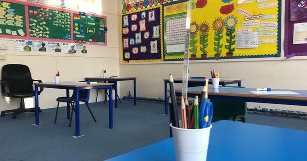 Inside English primary school reopening today with…