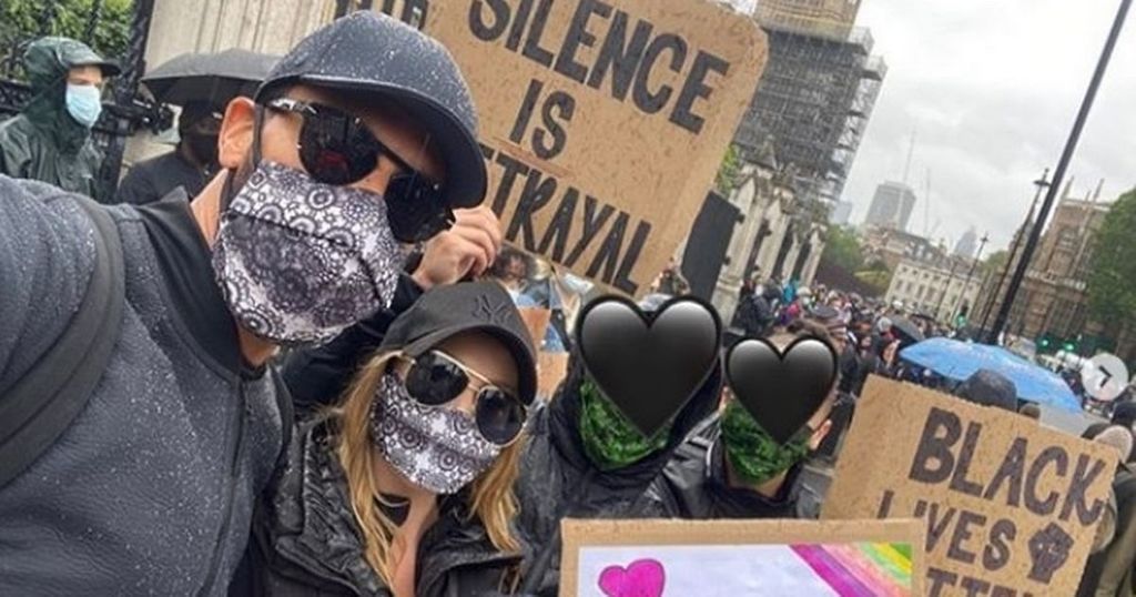 Rio Ferdinand and wife Kate take his three children to…