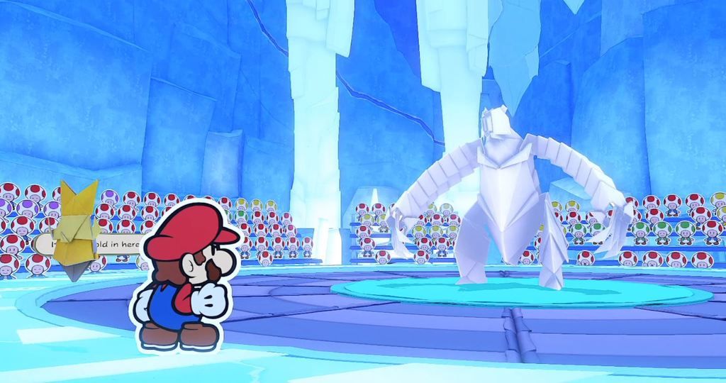 'Paper Mario: The Origami King' Ice Vellumental boss…