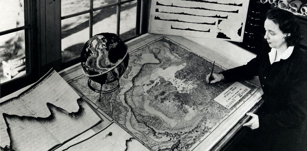 Marie Tharp pioneered mapping the bottom of the ocean…